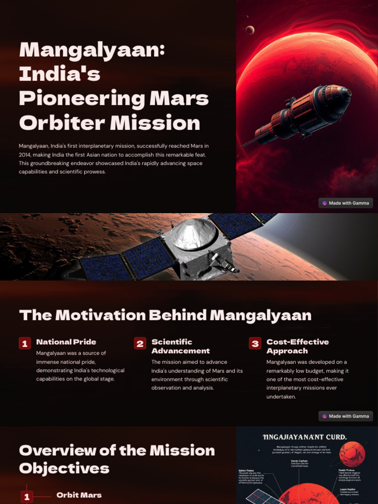 Mangalyaan Indias Pioneering Mars Orbiter Mission | PDF | Mars ...