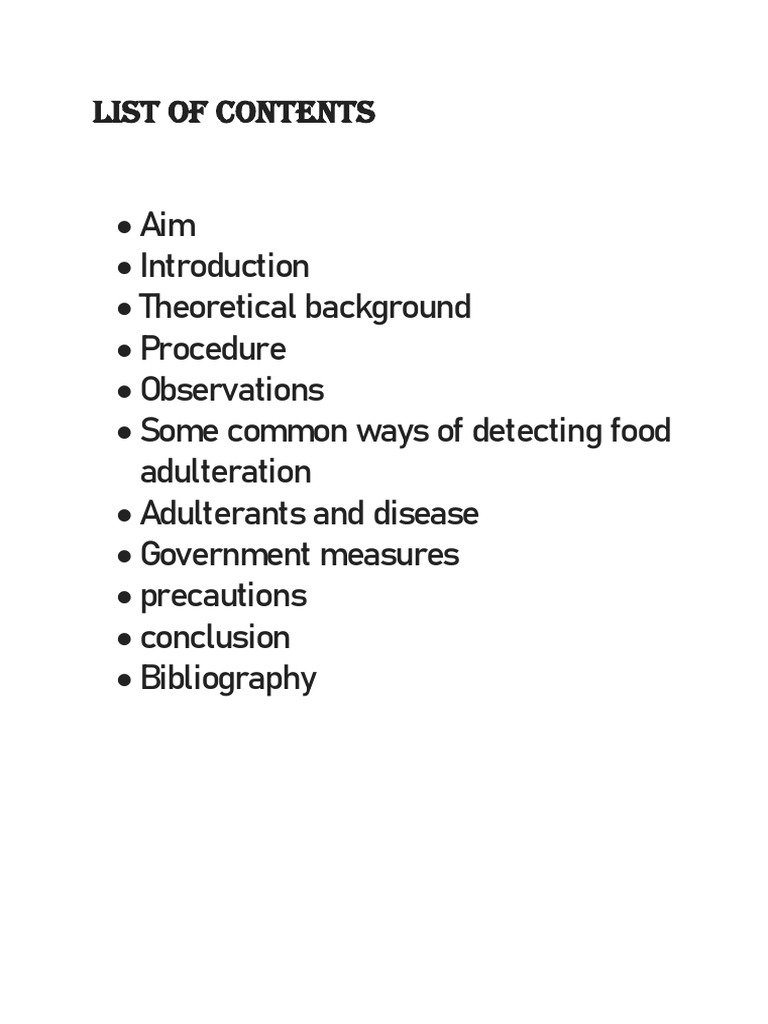 Detecting Food Adulteration Methods | PDF | Foods | Acid