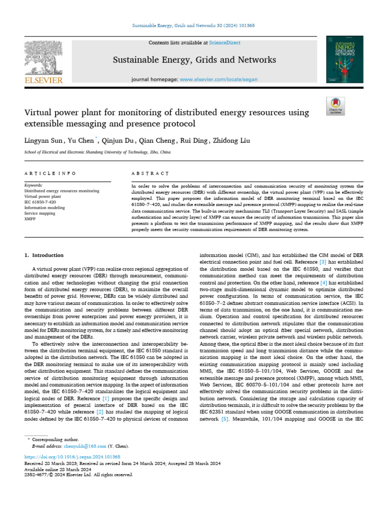 Virtual Power Plant For Monitoring of Distributed Energy Resources ...
