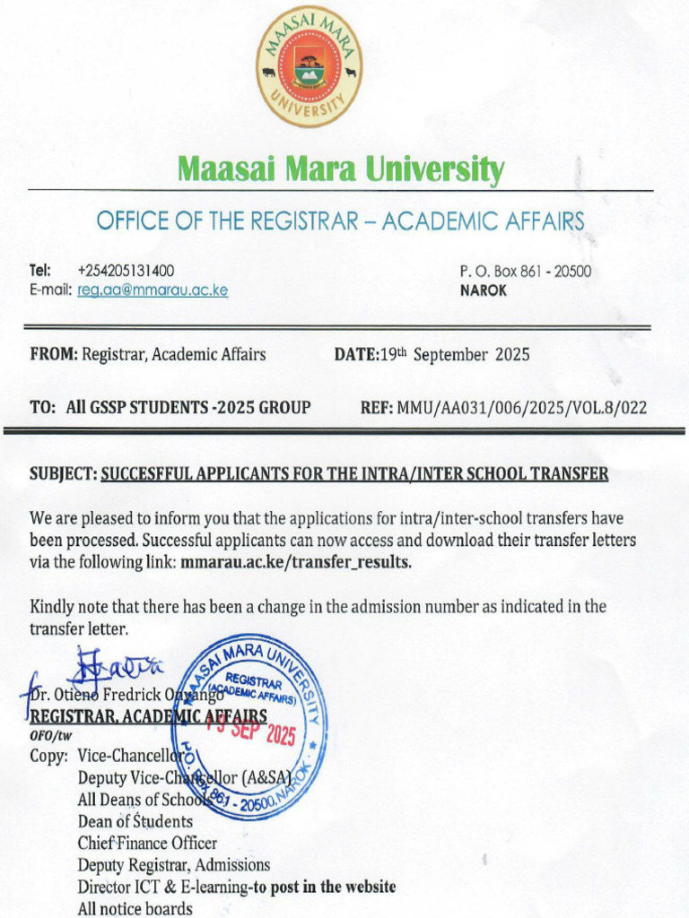 2025 Intra Inter School Transfer 0001 | PDF