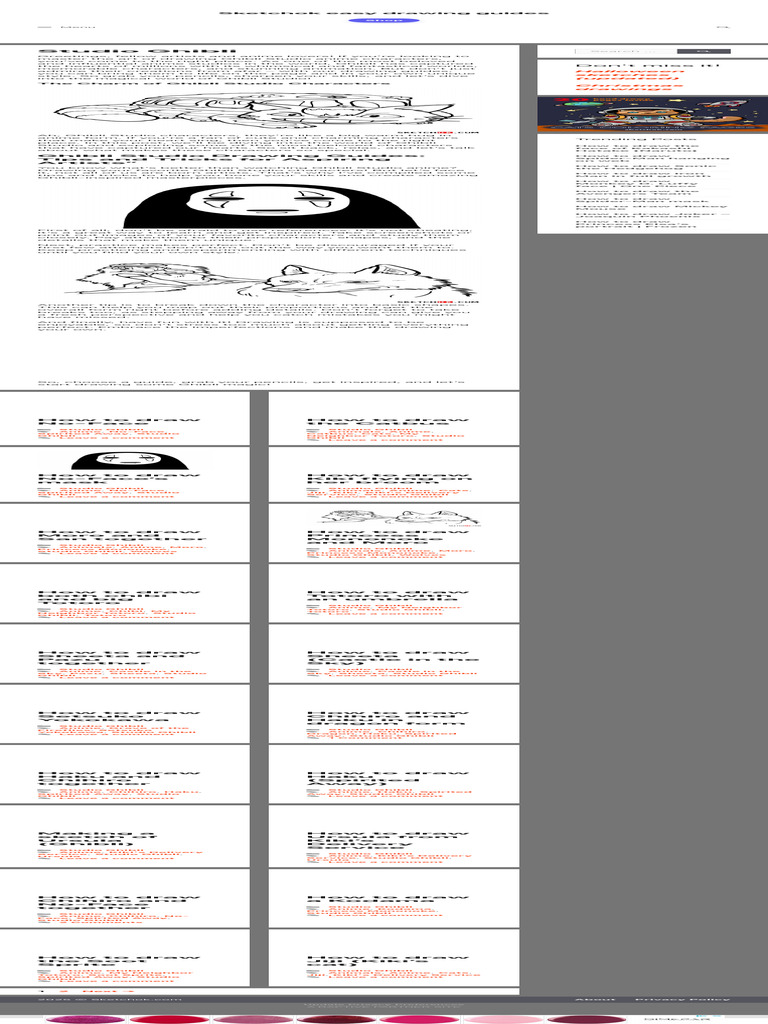 Easy Guides to Drawing Ghibli Characters | PDF
