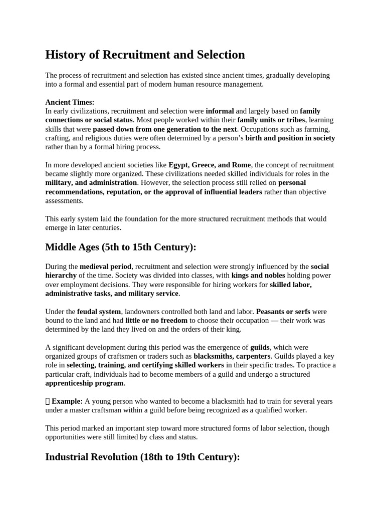 Evolution of Recruitment Practices | PDF | Recruitment | Psychology