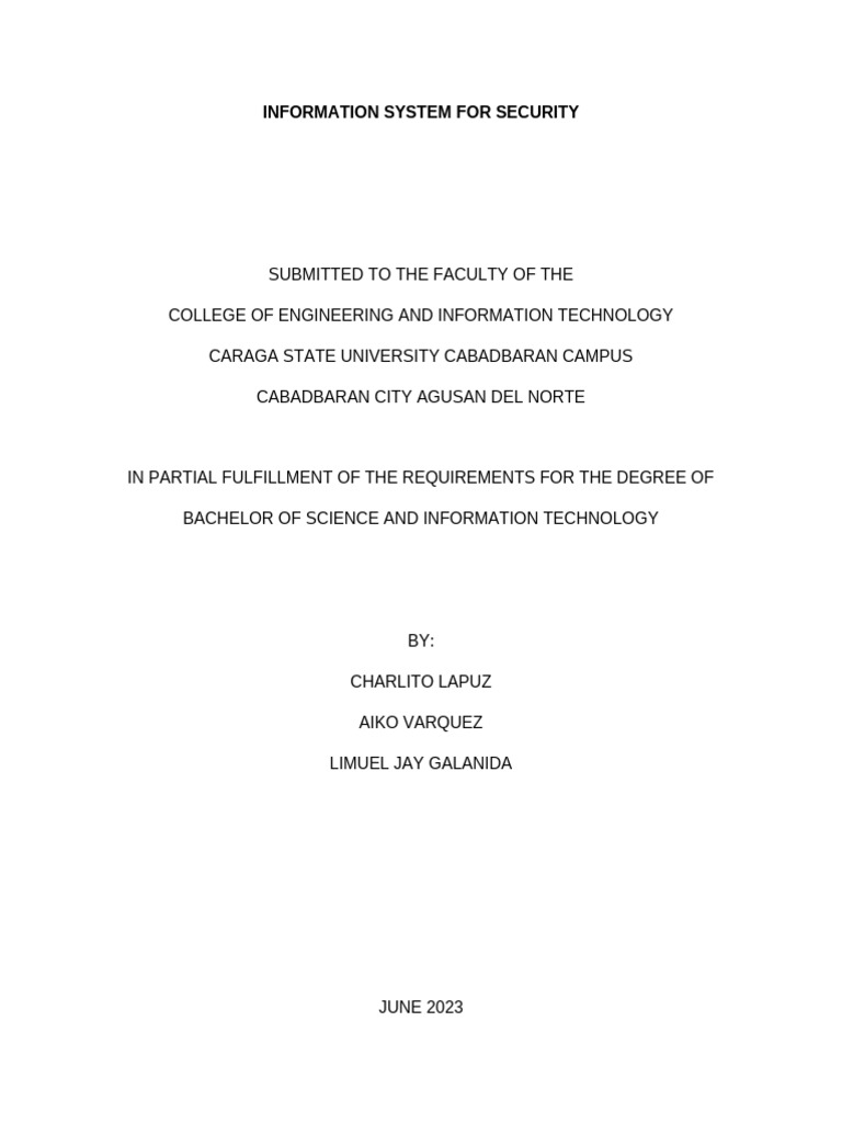 Information Systems For Security | PDF | Security | Computer Security