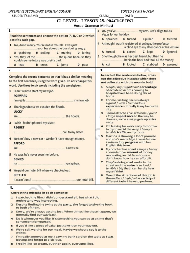c1 Level - Lesson 25 - Cae Reading and Use of English - Listening ...