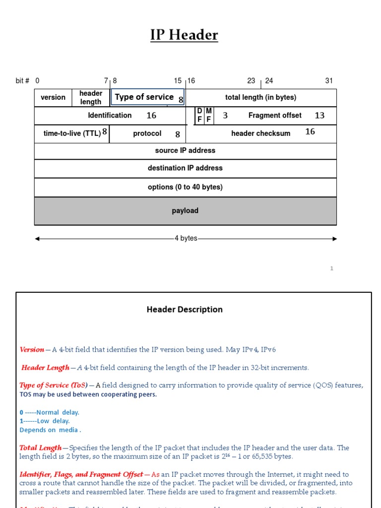 IP Header | PDF | Internet Protocols | Network Packet