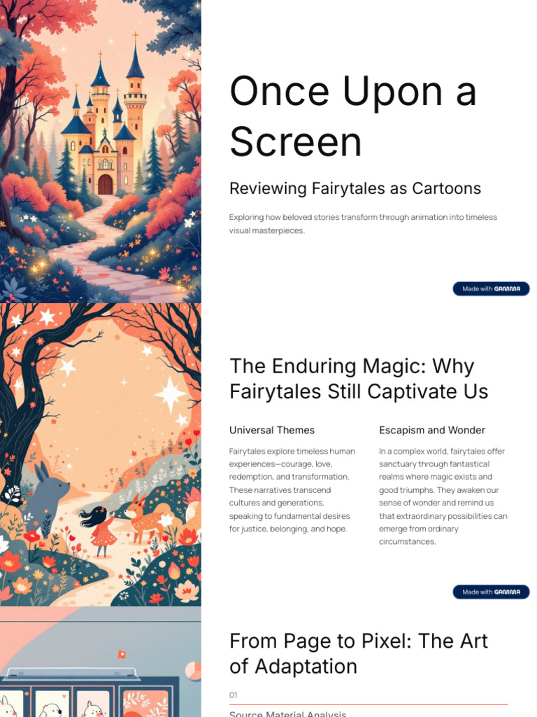 Fairytales Transformed: Animation Insights | PDF | Narrative | Fairy Tales