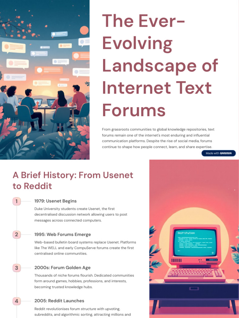 The Ever Evolving Landscape of Internet Text Forums | PDF | Internet ...