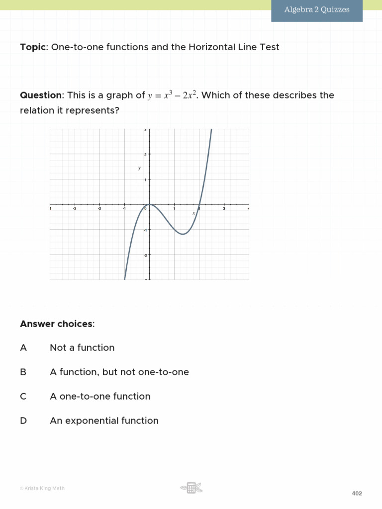 002 One-to-one-functions-and-the-Horizontal-Line-Test | PDF | Function ...