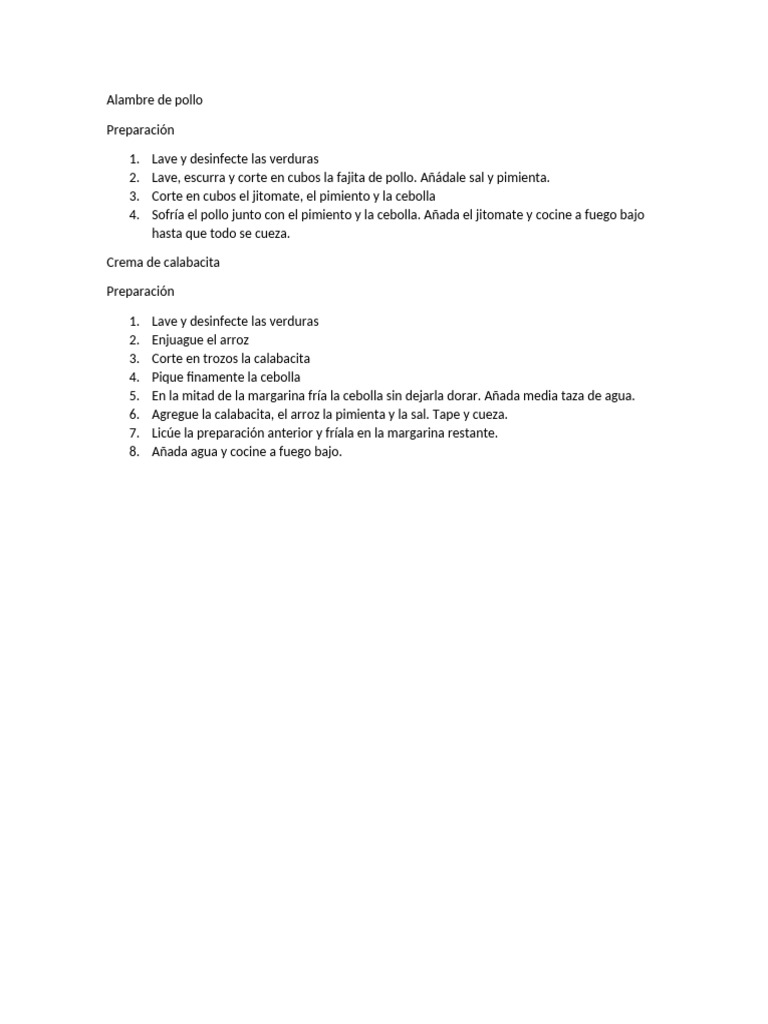 Alambre de Pollo | PDF