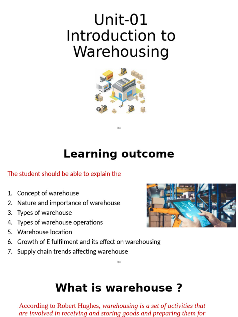 Introduction To Waehousing | PDF | Warehouse | Logistics