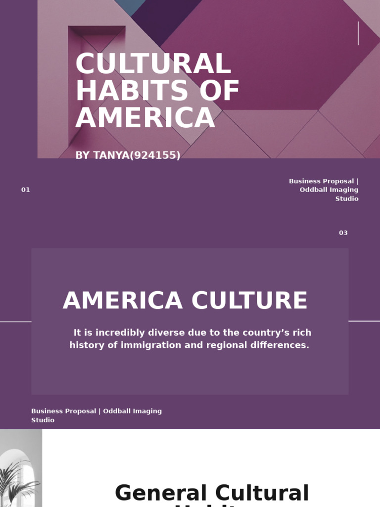 Cultural Habits of America | PDF