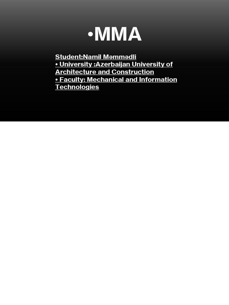 Overview of Mixed Martial Arts (MMA) | PDF