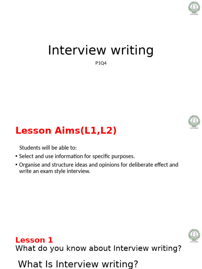 Mastering Interview Writing Techniques | PDF