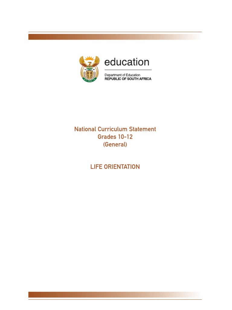 Life Orientation | Download Free PDF | Curriculum | Educational Assessment