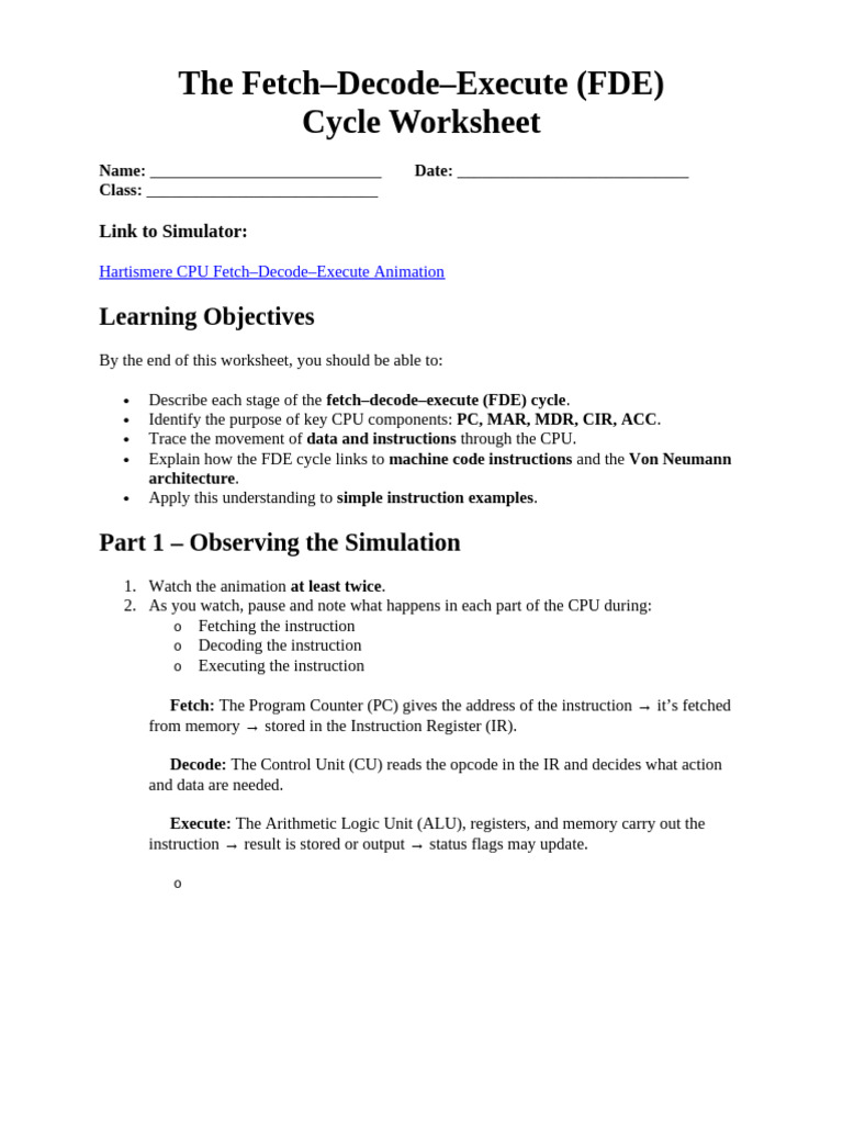 Understanding the FDE Cycle Steps | PDF | Central Processing Unit ...