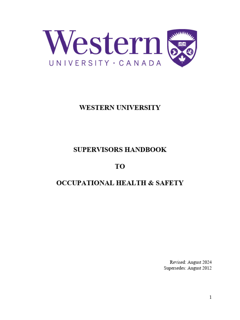 Supervisor Handbook | PDF | Occupational Safety And Health | Employment