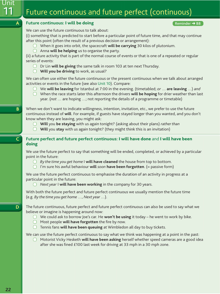 11 Future Continuous and Future Perfect (Continuous) | PDF