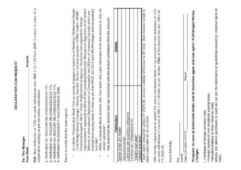 Tds Form | PDF