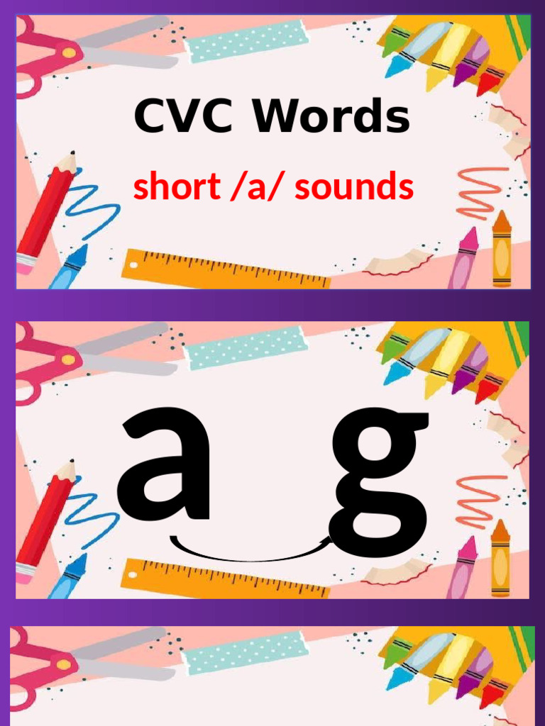 CVC Words PPT KG 1 | PDF