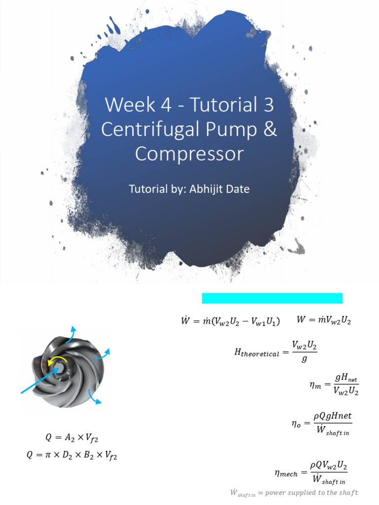 Tutorial+Week+4 V1 Question+and+solution | PDF | Pump | Continuum Mechanics