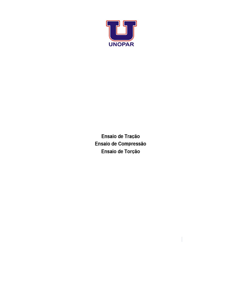Ensaios de Tração, Compressão e Torção | PDF | Resistência dos ...