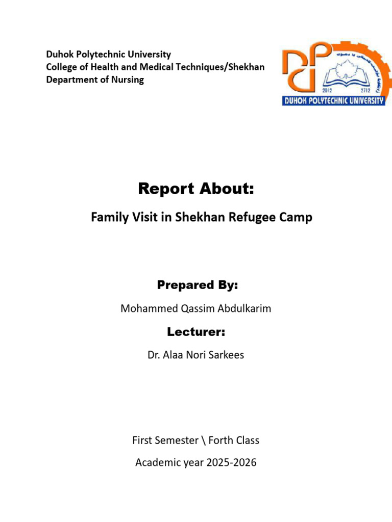Family Health Assessment in Shekhan Camp | PDF | Healthy Diet ...