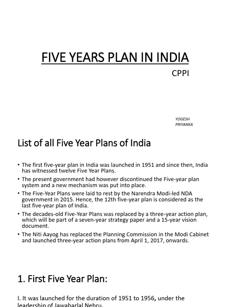 Overview of India's Five-Year Plans | PDF | Economies