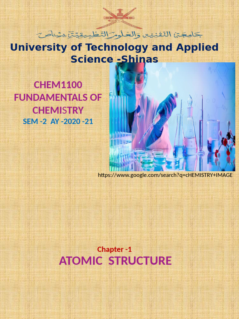 3b. Chapter 1_Atomic Structure (Part -A) | PDF | Atoms | Atomic Nucleus