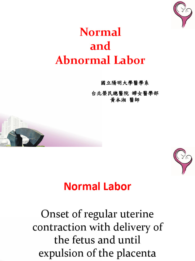 Normal vs Abnormal Labor Overview | PDF | Pelvis | Childbirth