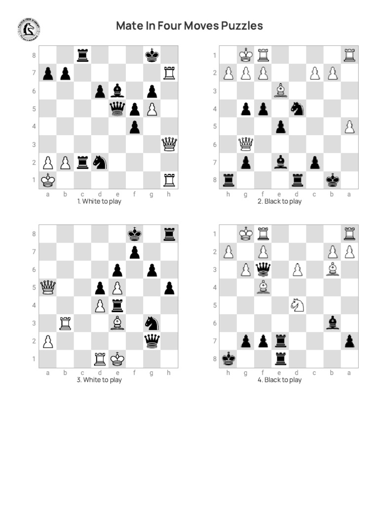 Mate in Four Moves Chess Puzzles _ Intermediate Difficulty _ ChessGo(2 ...