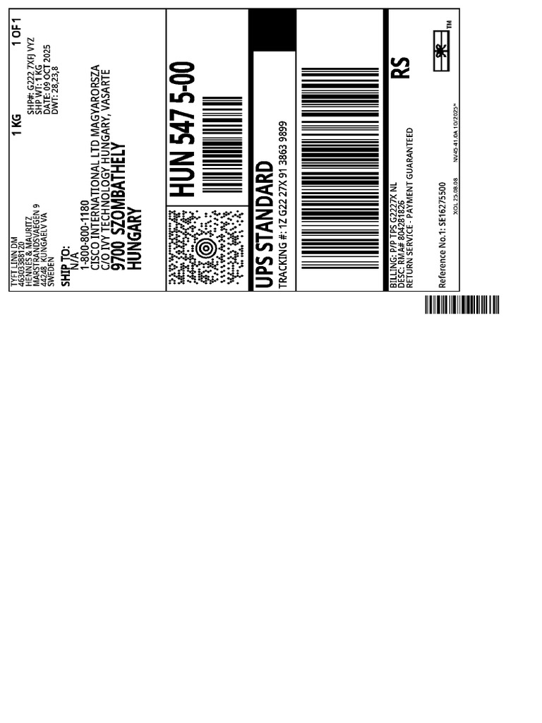 SE213 Return Lable | PDF