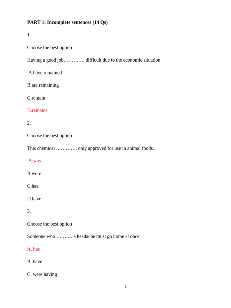 Eng166 - Sample Final Test | PDF
