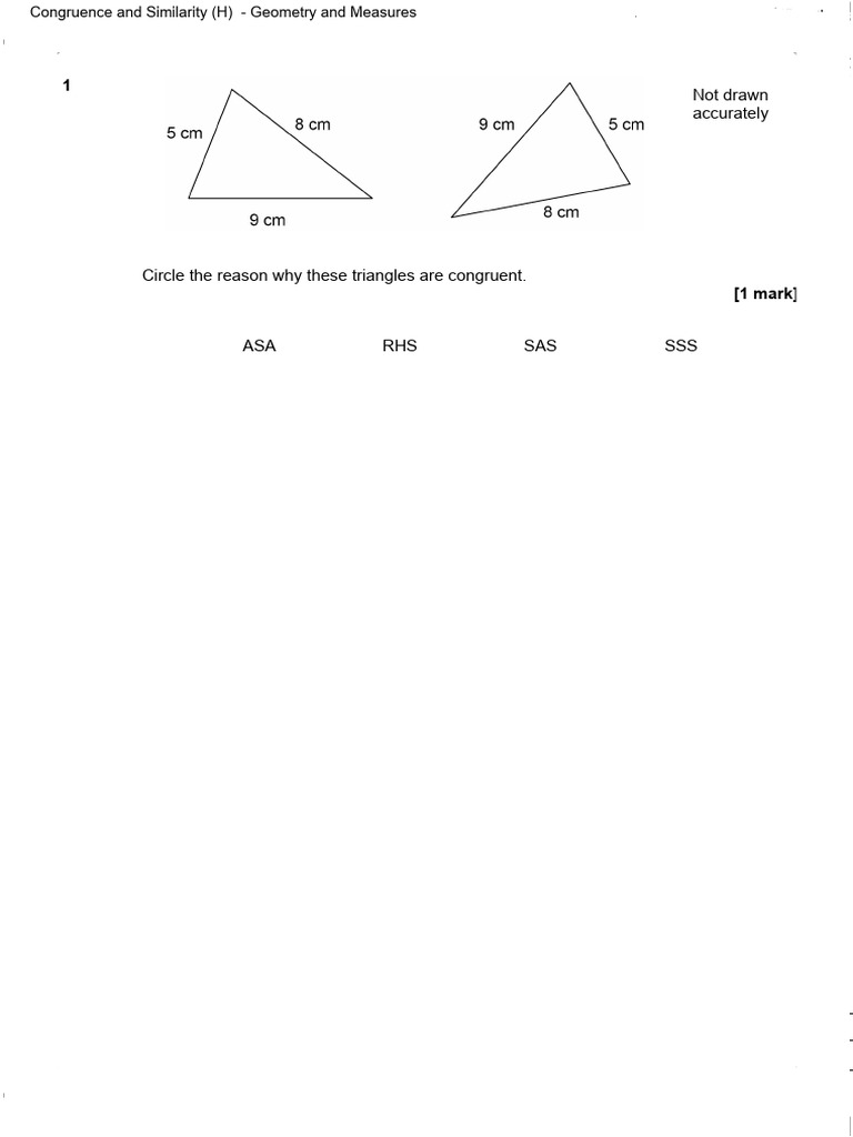 Triangle Congruence and Similarity Guide | PDF | Triangle | Euclidean ...