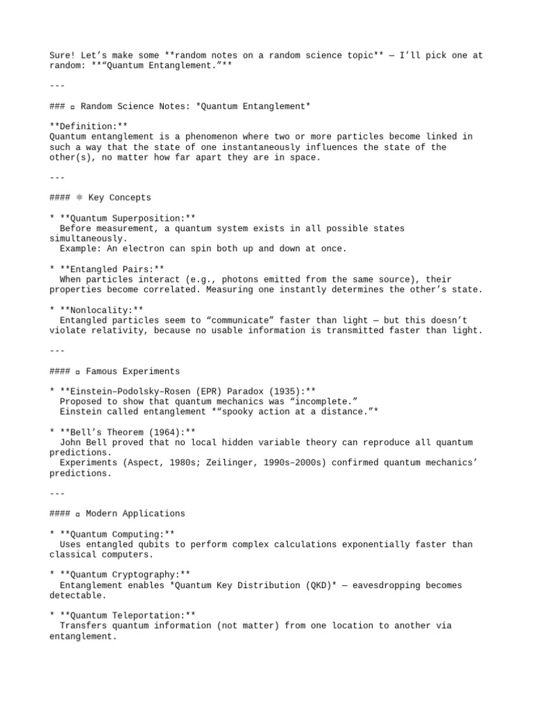 Sure! Let’s Make Some Random Notes | PDF