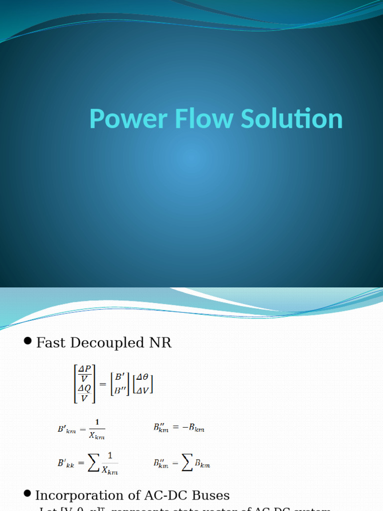AC-DC Power Flow Solution Methods | PDF