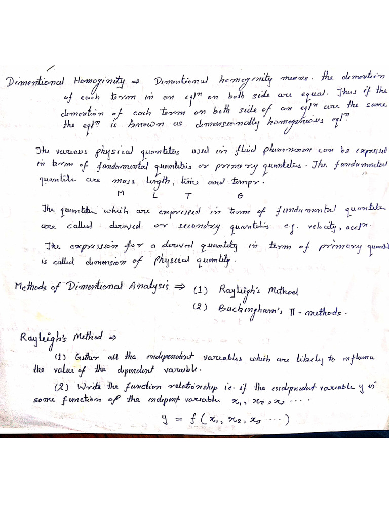 Dimensional Analysis | PDF