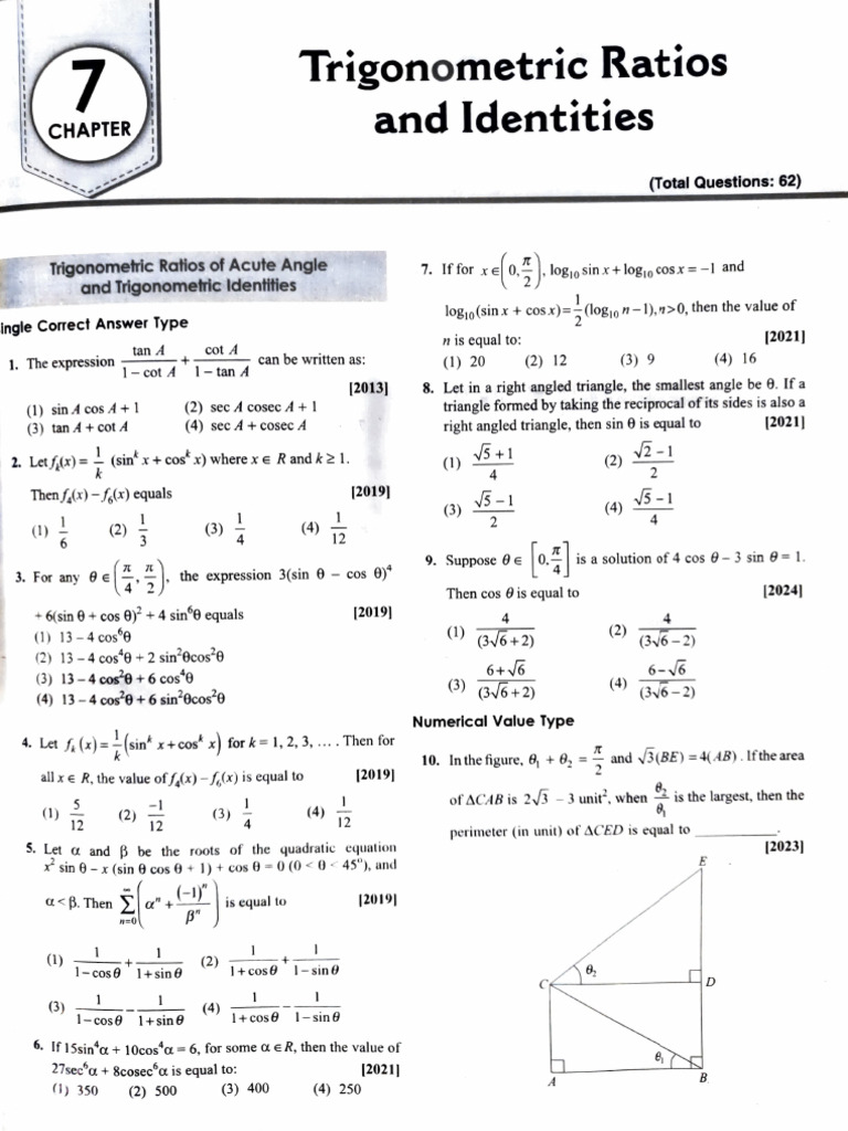 Trigonometri Ratios & Indentities Cengage | PDF