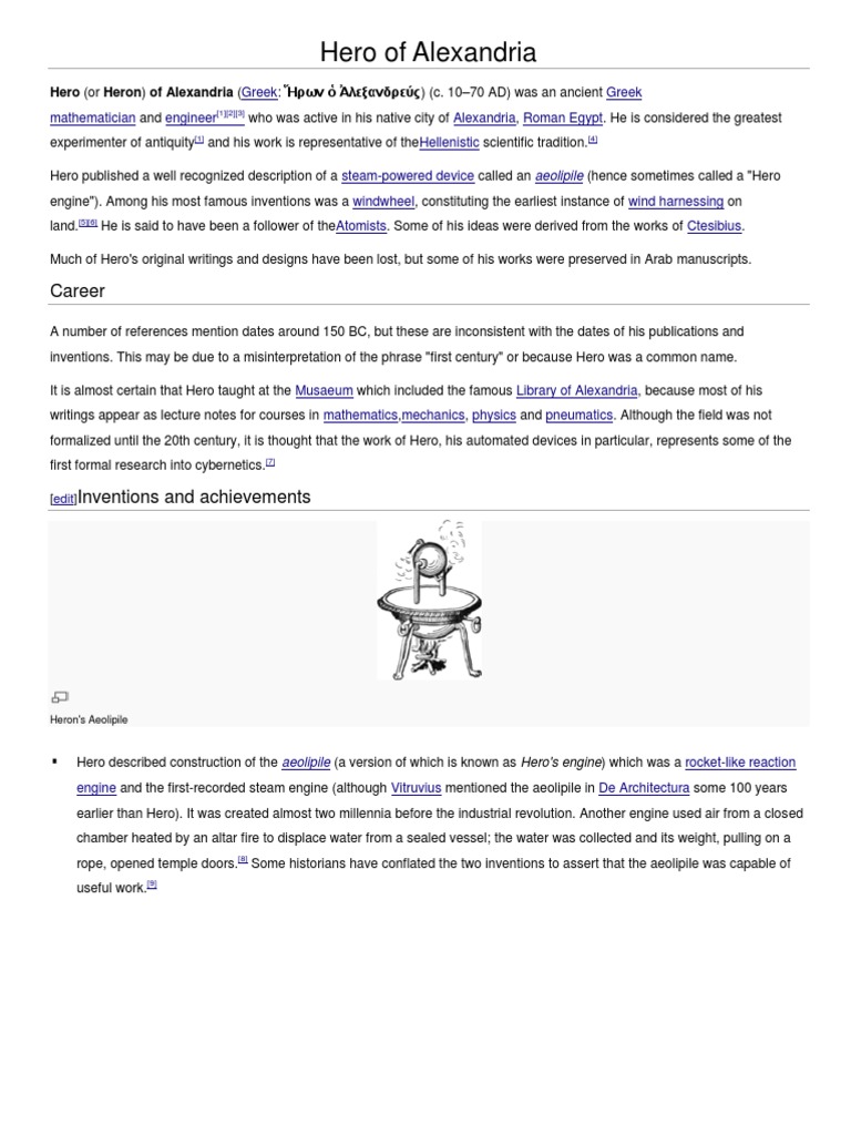 Hero of Alexandria | PDF | Nature | Science