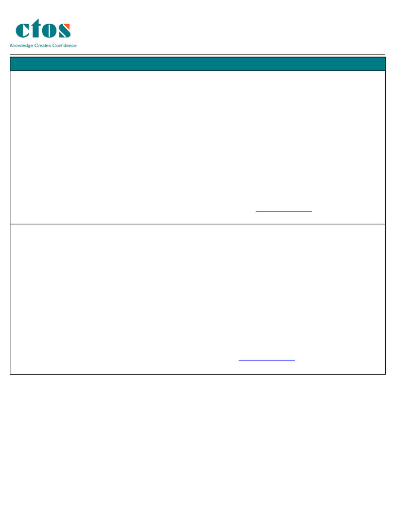 Ctos Report | PDF | Credit | Finance & Money Management