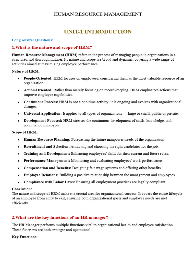 Human Resource Management | PDF | Compensation And Benefits | Human ...