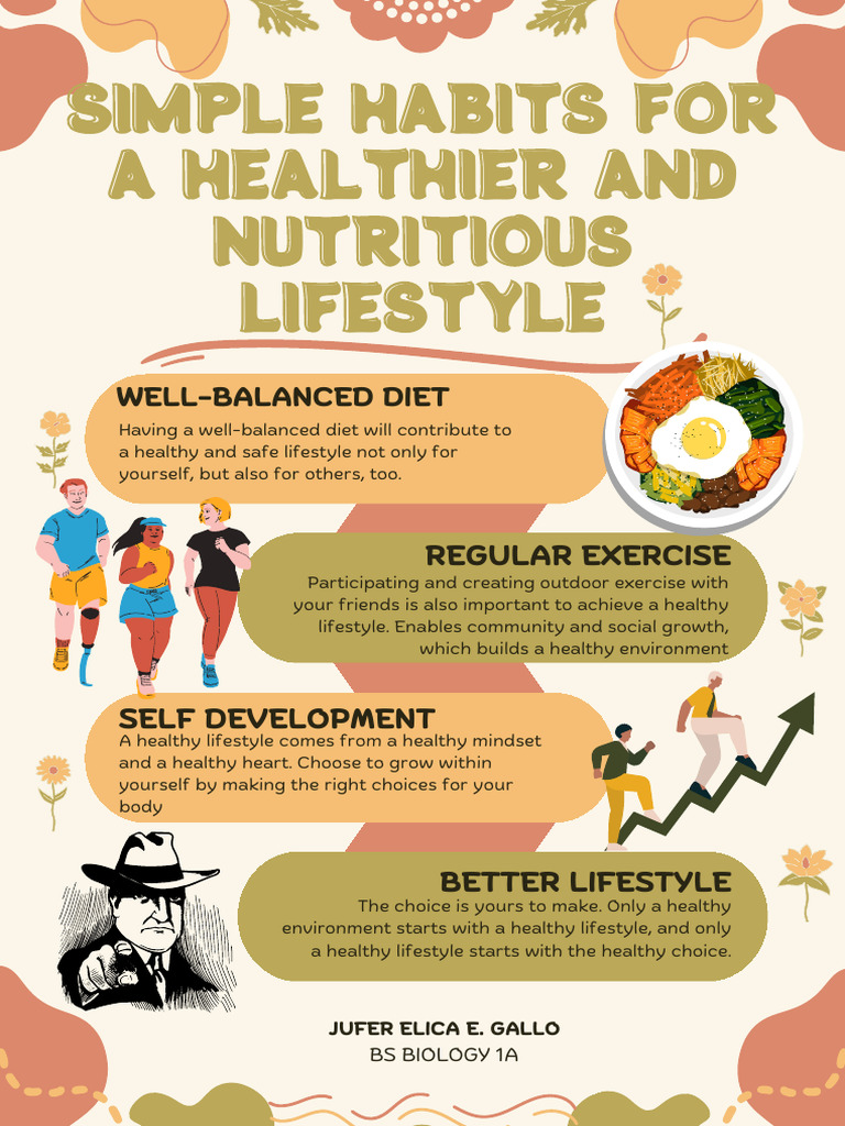 Simple Habits For A Healthier and Nutritious Lifestyle | PDF