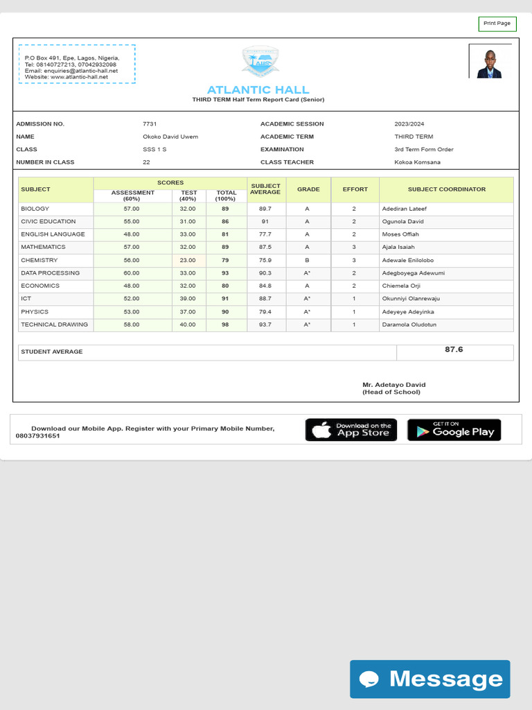 Edves Parent Portal 7731 Powered by Edves Ltd. | PDF | Student ...
