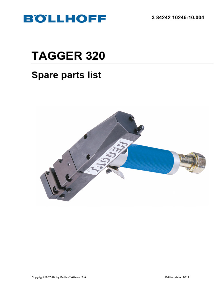 Tagger 320 Spare Parts List | PDF | Mechanical Engineering