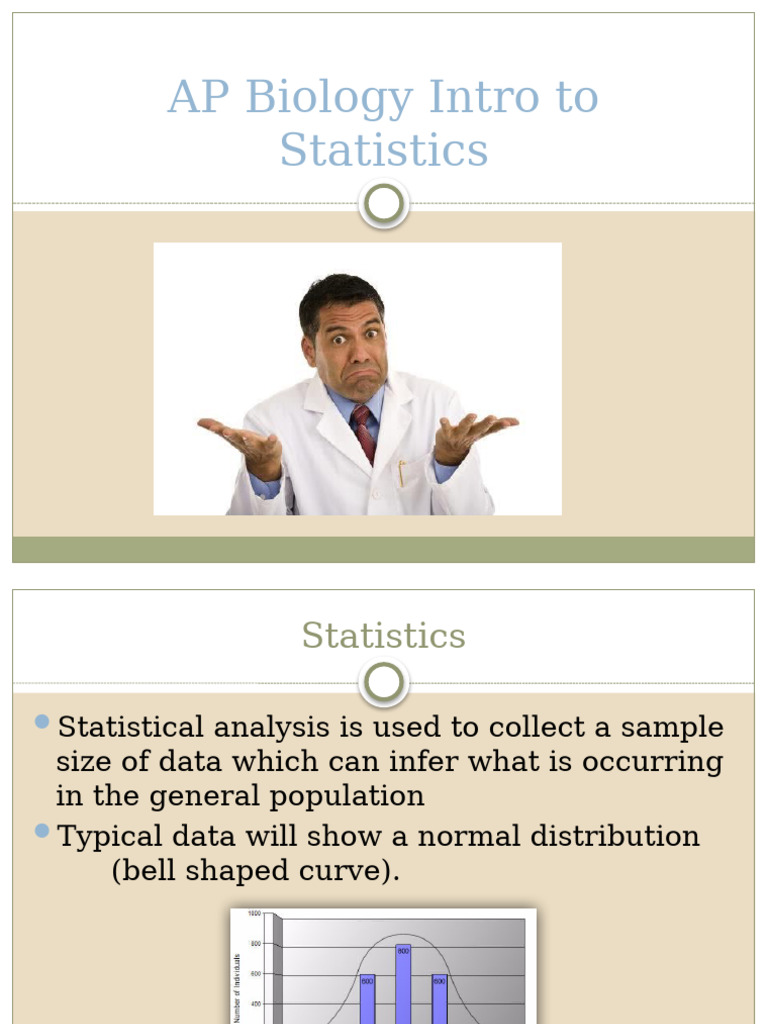 AP Biology Intro to Statistics | PDF | Student's T Test | Standard ...