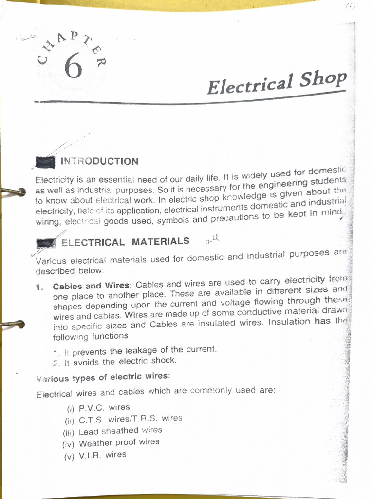 Electrical Shop | PDF
