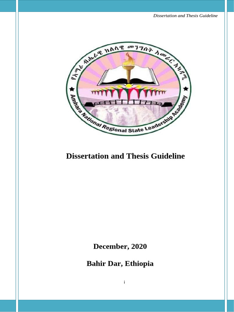 Dissertation and Thesis Guidelines 2020 | PDF | Thesis | Apa Style