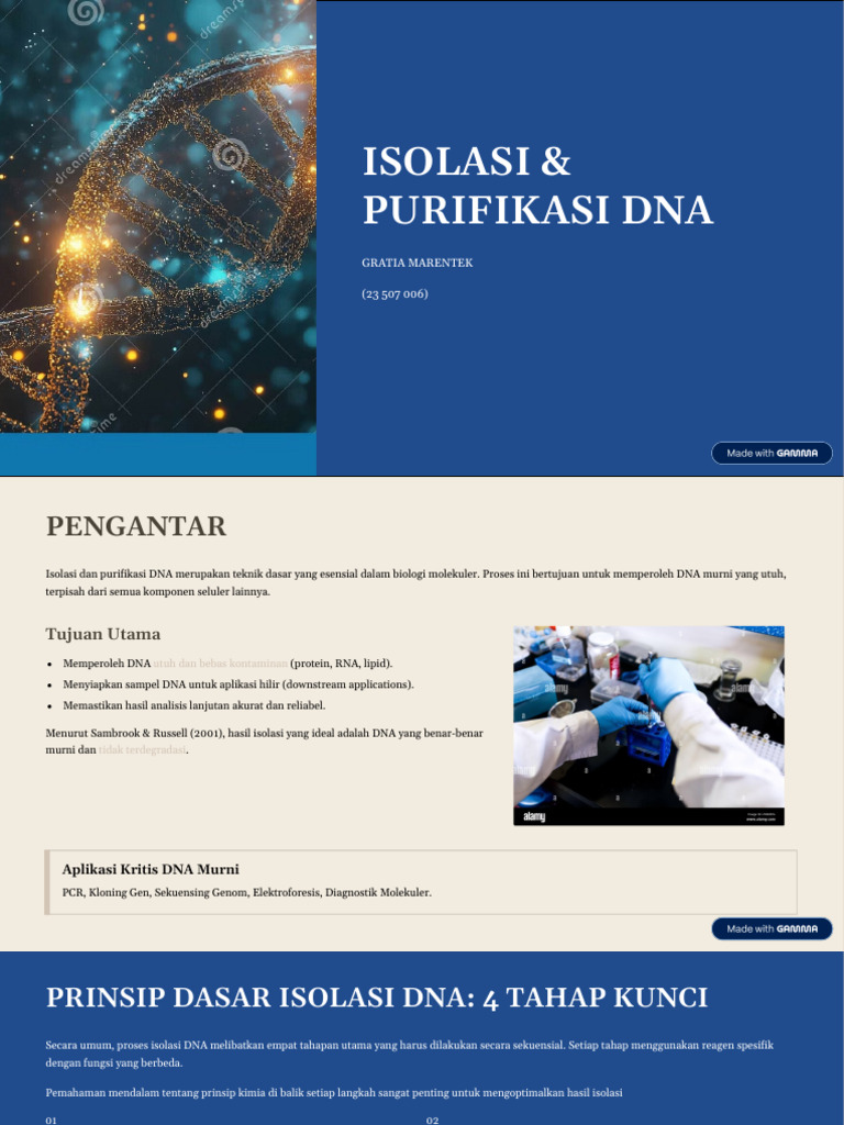 Isolasi and Purifikasi Dna | PDF