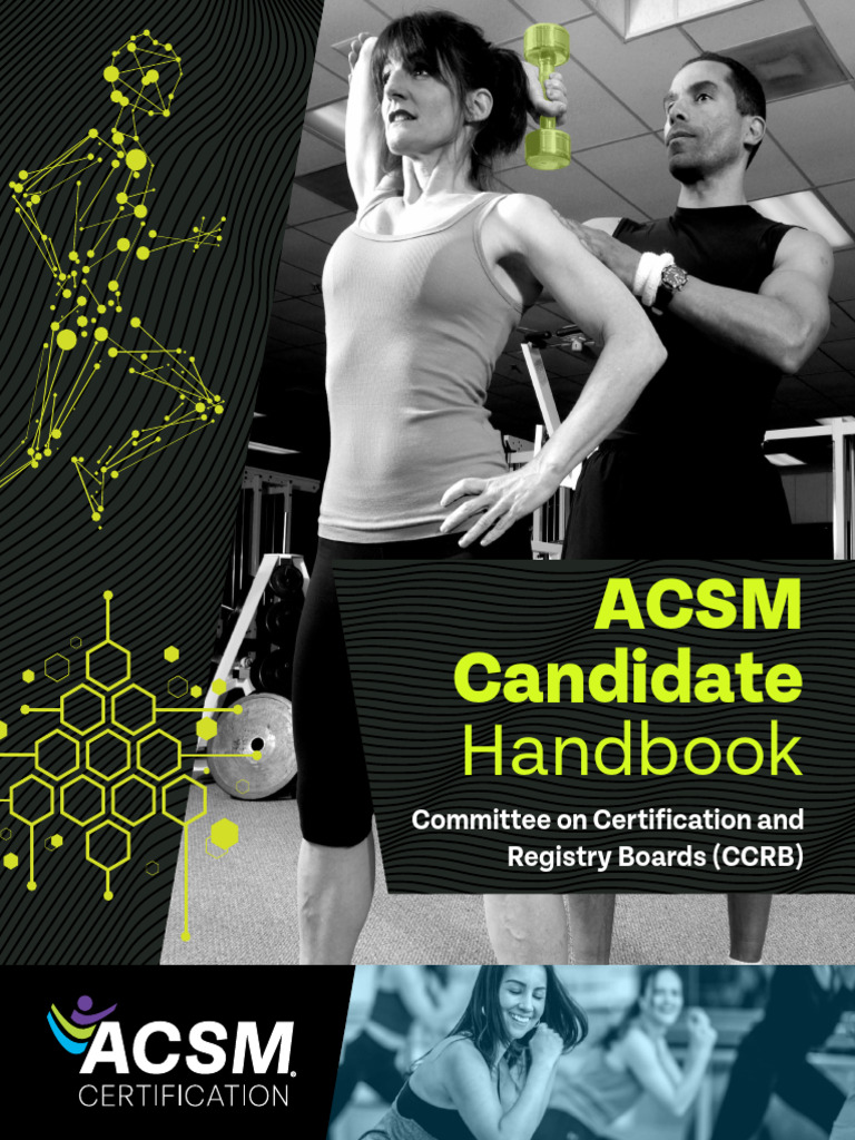 ACSM Certification Candidate Handbook | PDF | Personal Trainer ...