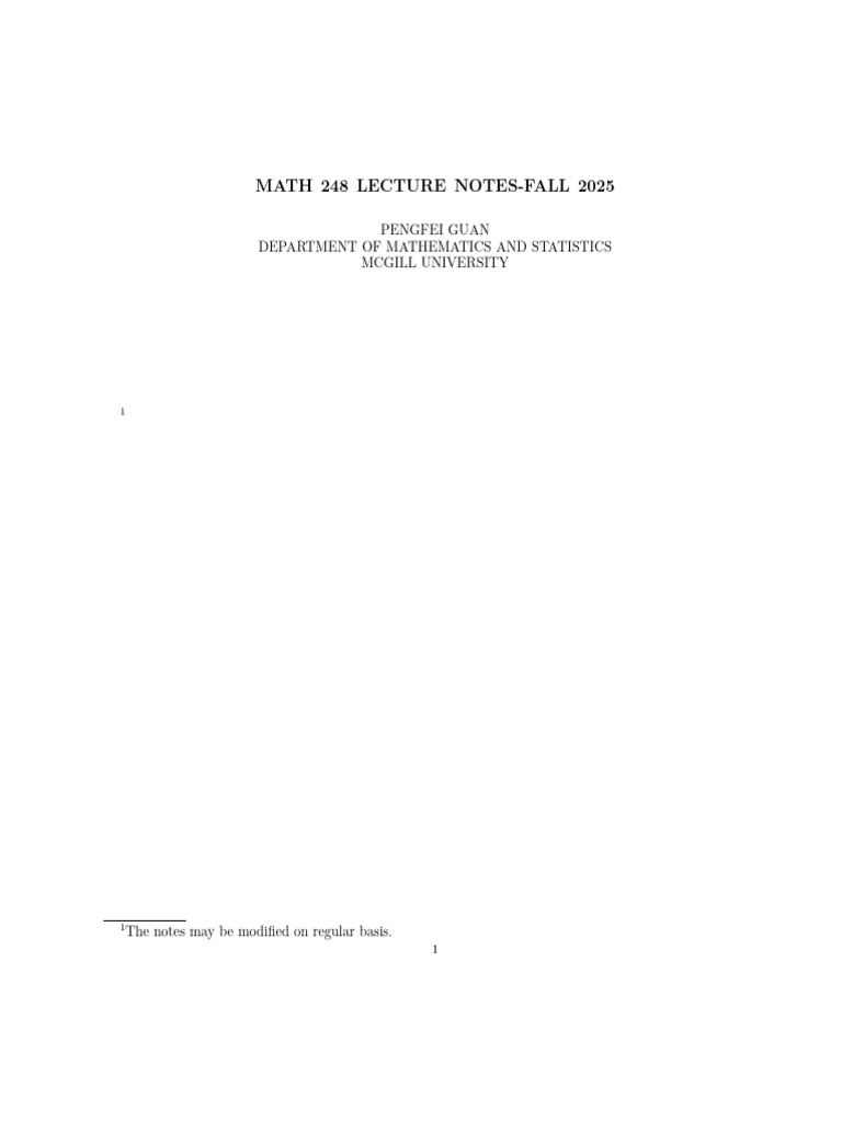 Lecture Notes Math 248 | PDF | Derivative | Function (Mathematics)