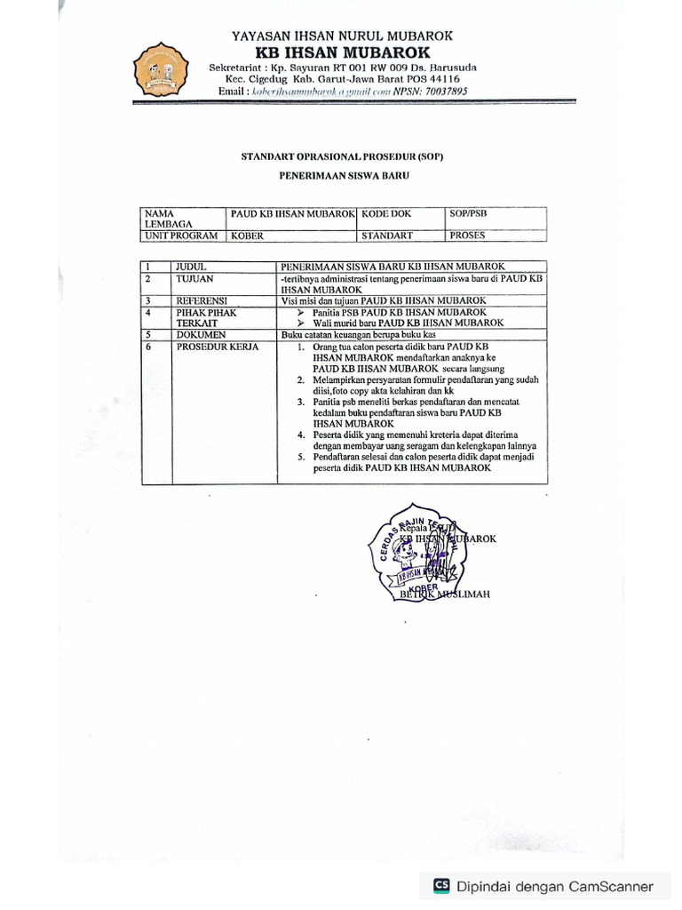 Sop PPDB | PDF